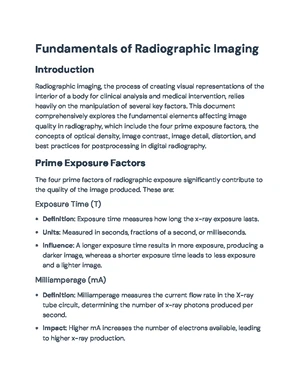 Factors Influencing Radiographic Image Quality: Key Technical Aspects ...