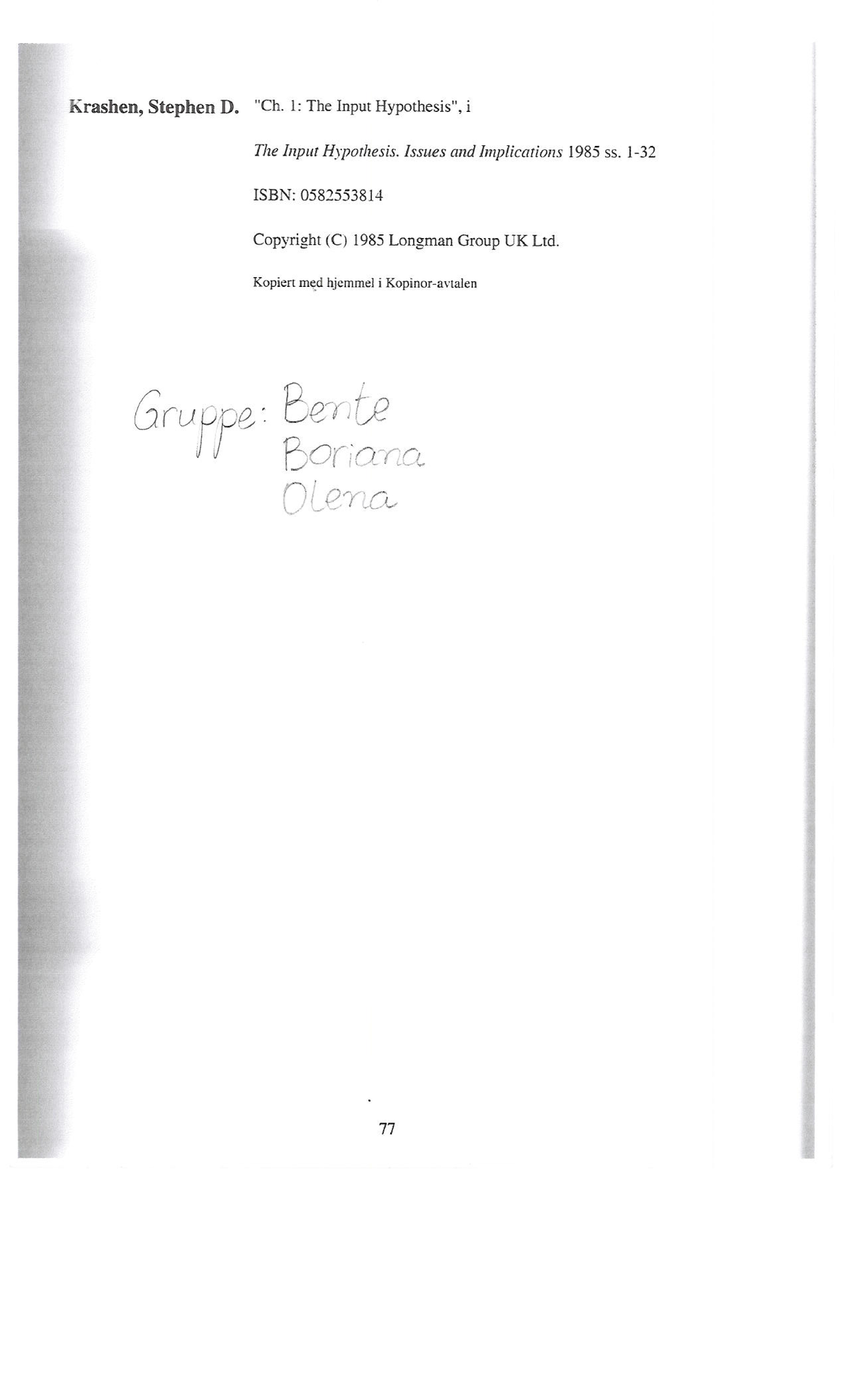 The Input Hypothesis: An Analysis of Language Acquisition Theories ...