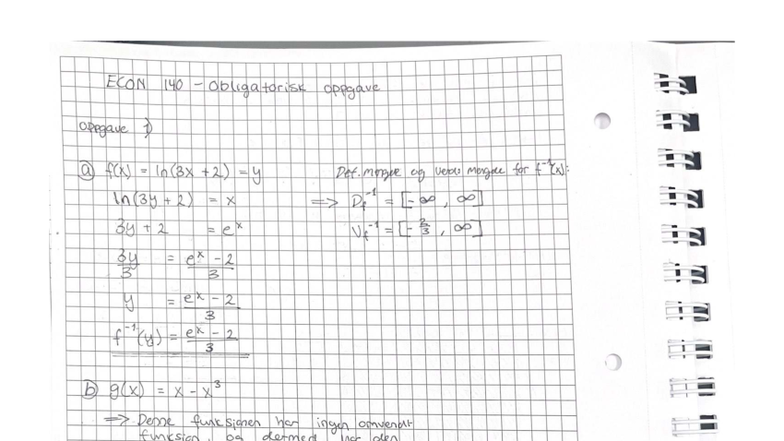 ECON 140 - Obligatorisk oppgave 1-6: Funksjoner og Derivasjon - Studocu