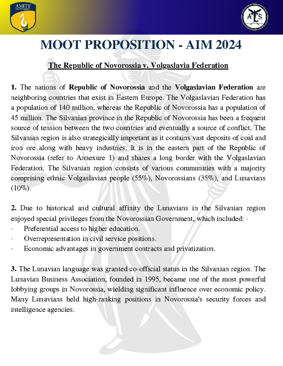 MOOT Proposition AIM 2024: The Republic of Novorossia v. Volgaslavia ...