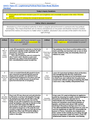 (III) Unit 3: Samurai Inquiry Lesson (APWH Student Handout) - Unit 3 ...
