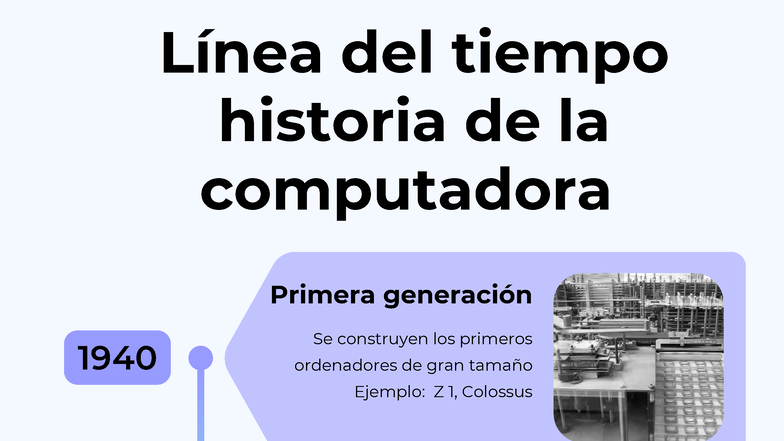 Línea del Tiempo: Historia de la Computadora (1940-1981) - Studocu