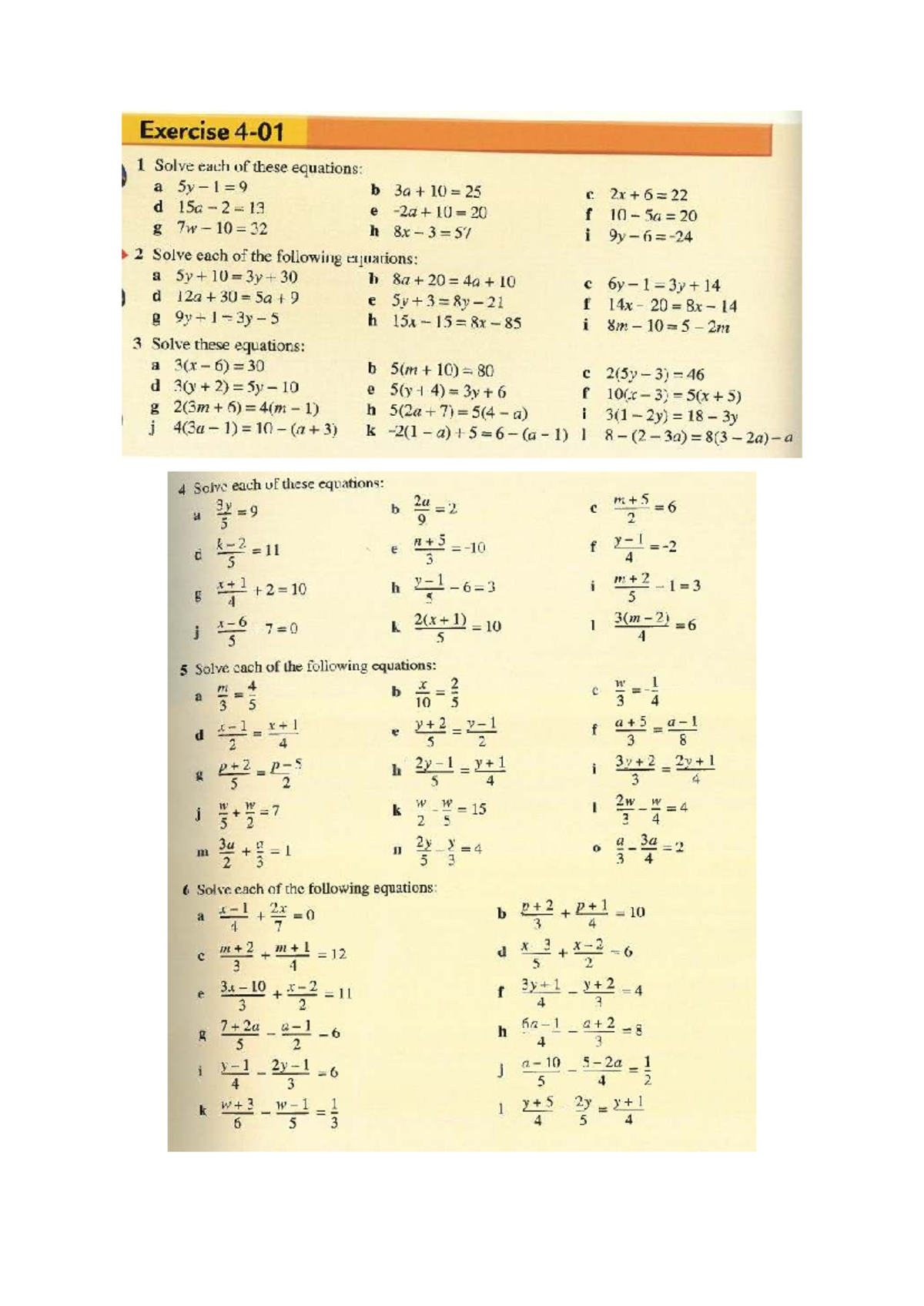 Equations Review No.2 with Solutions for Exercises - Studocu