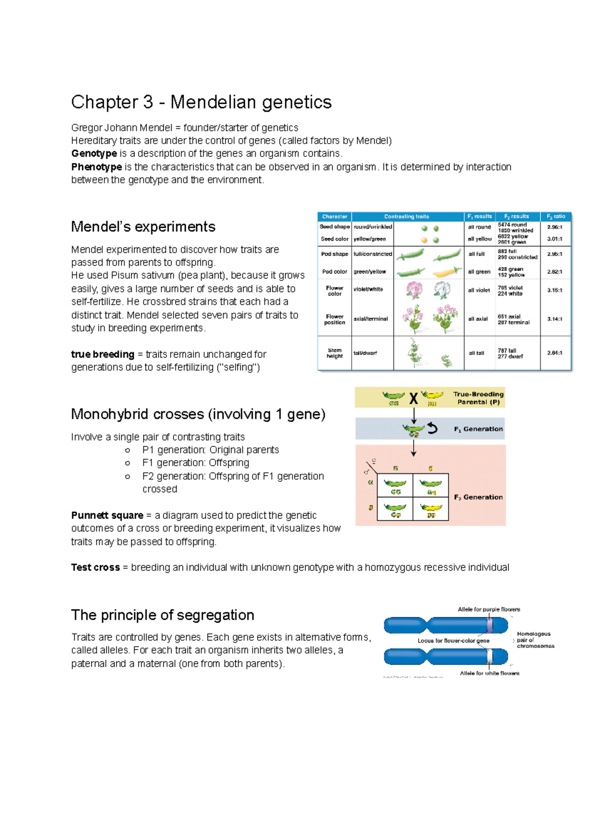 Genetics CH 3: Mendelian Genetics and Its Principles Explained ...