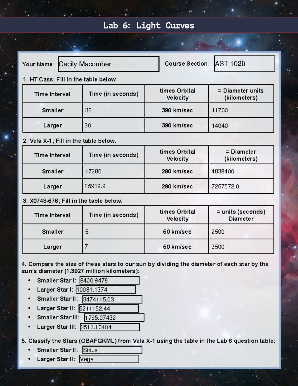 Lab 6: Light Curves Analysis for AST 1020 - Star Classification and ...