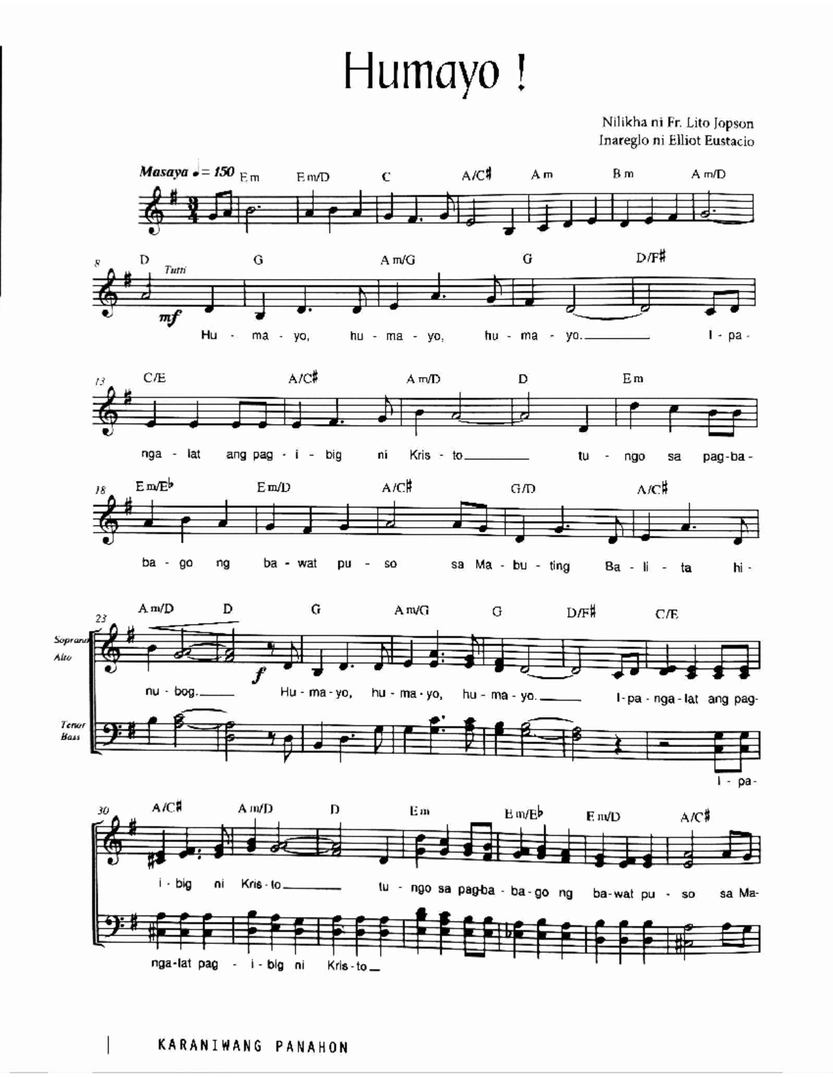 Humayo ( Kaloob ) - Ok ma ito - Humayo Nilikha ni Fr. Lito Jopson ...