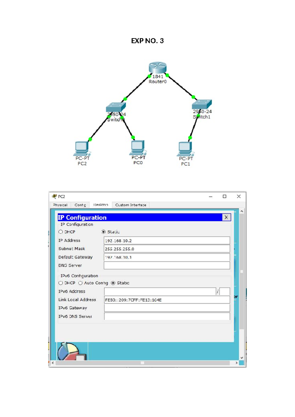 CN EXP 3 - Practical: Router and Switch IP Configurations - Studocu