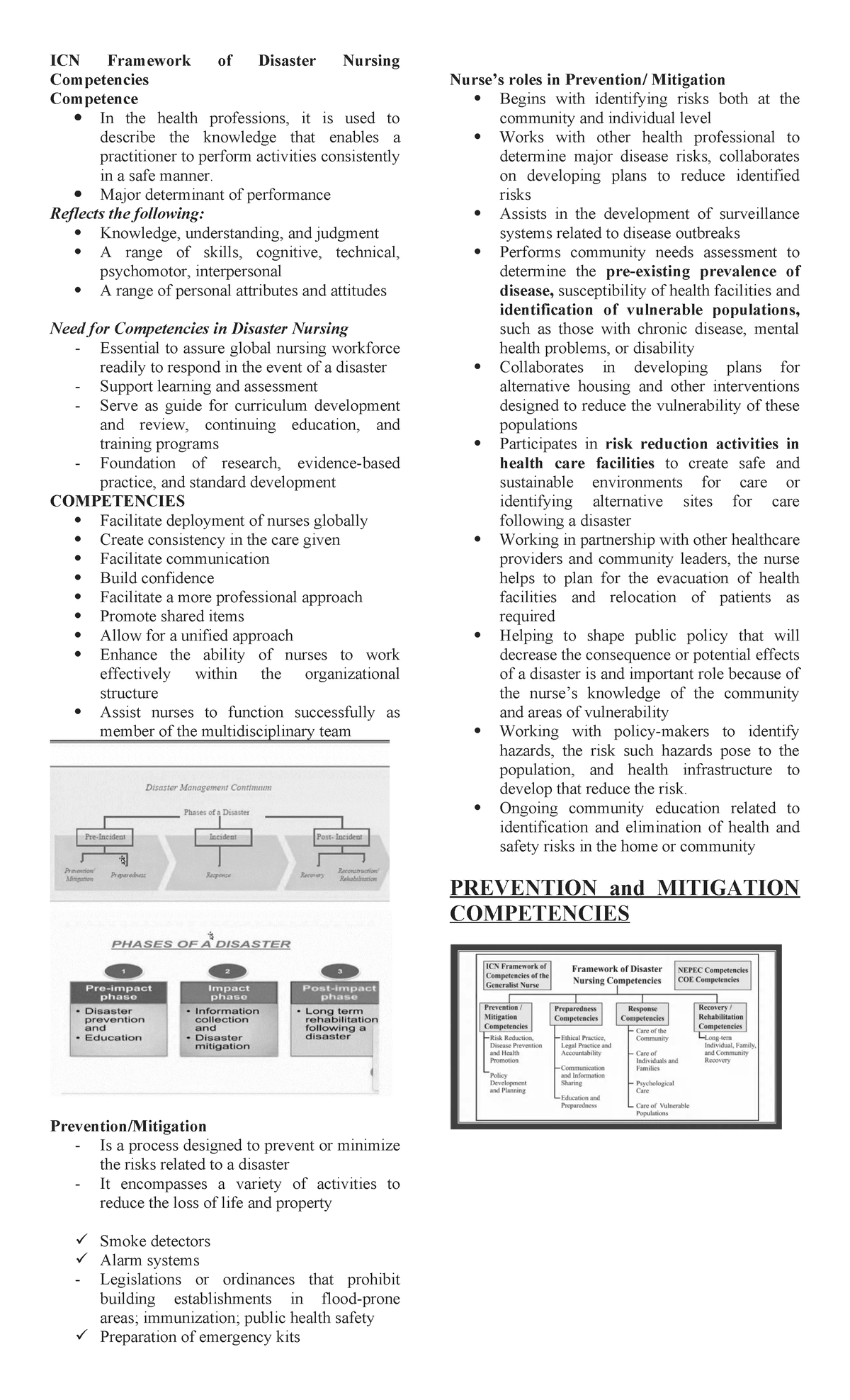 Trans 1211: ICN Disaster Nursing Framework and Competencies Overview ...