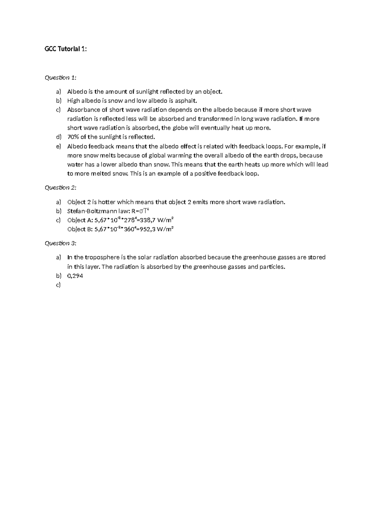 GCC TU 1: Understanding Albedo, Feedback Loops, & Radiation Concepts ...