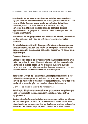 MAPA - LOG - Logística Empresarial - 53/2024 - 1 ª QUESTÃO MAPA - LOG ...