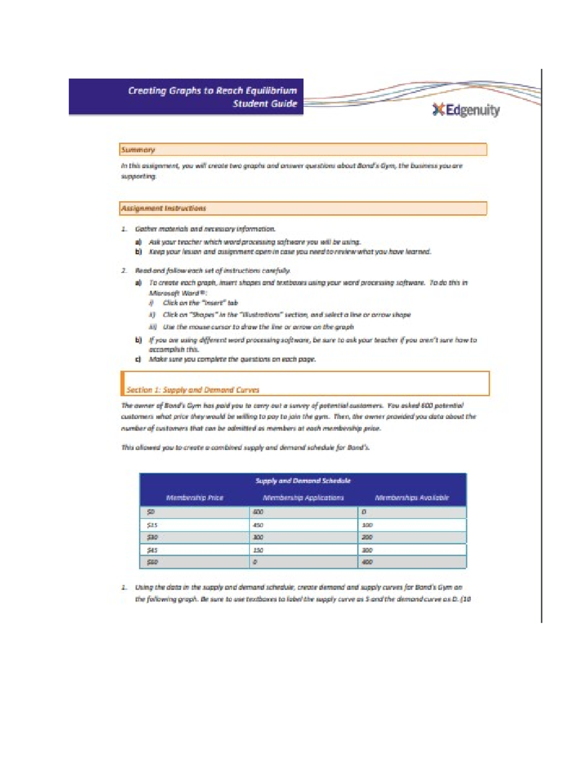 ECON 101: Elasticity & Incentives Graphing Project Guide - Studocu