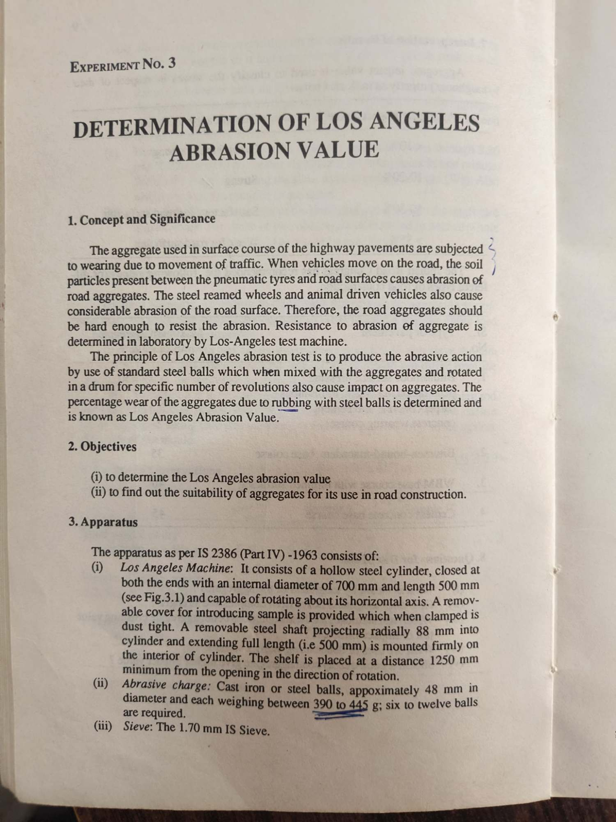 LA Abrasion Test: Determination of Aggregate Hardness (EXP No. 3) - Studocu