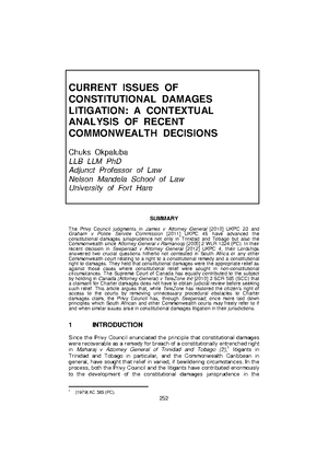 ELEMENTS OF DELICT - SECTION A Introduction The elements of conduct ...