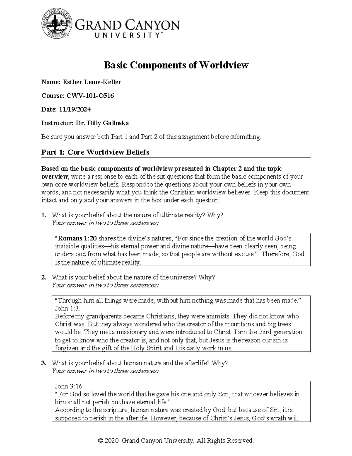 CWV 101 301 RS T1Basic Components Of Worldview - Basic Components of ...