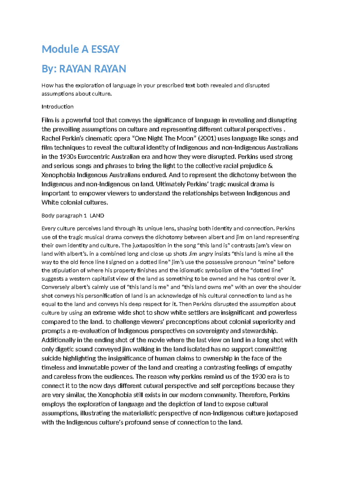 Essay Analysis of "One Night The Moon": Culture & Language Insights ...