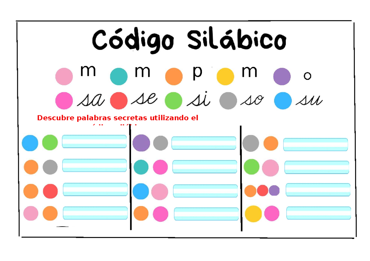Codigo Silabico DE LA S - nada - Lenguaje y Comunicación - m i p a m e m a Descubre palabras ...