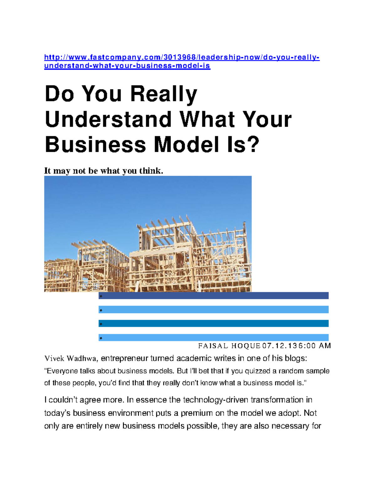 Understanding Your Business Model: Insights and Misconceptions - Studocu