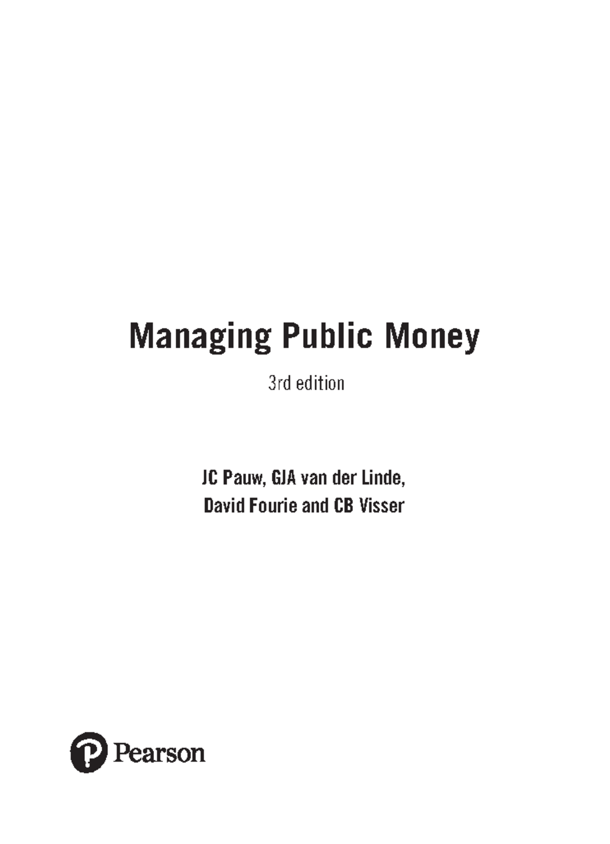 Managing Public Money (9781775950233) - Sample Chapter Overview - Studocu