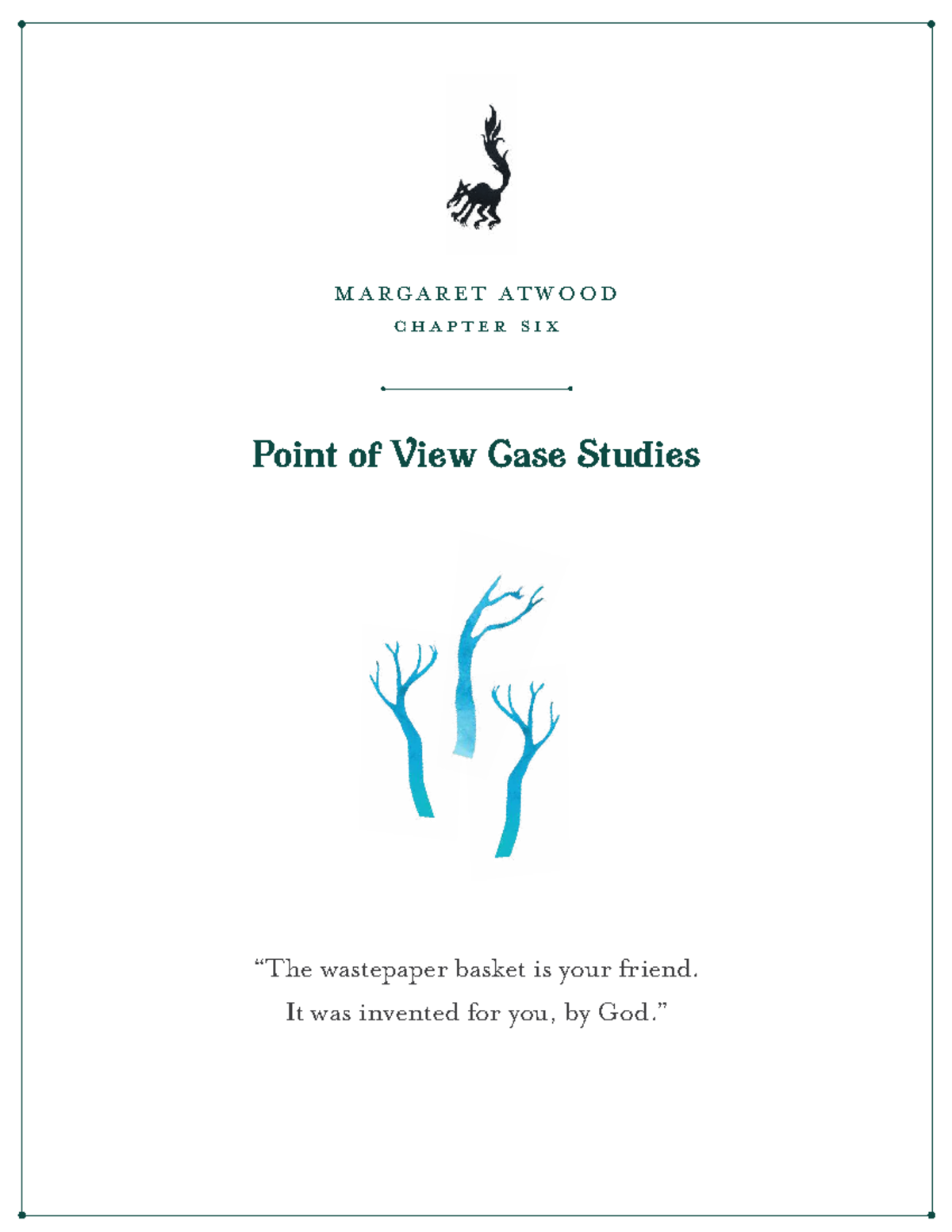 06 - Point of View Case Studies in Margaret Atwood's Alias Grace - Studocu