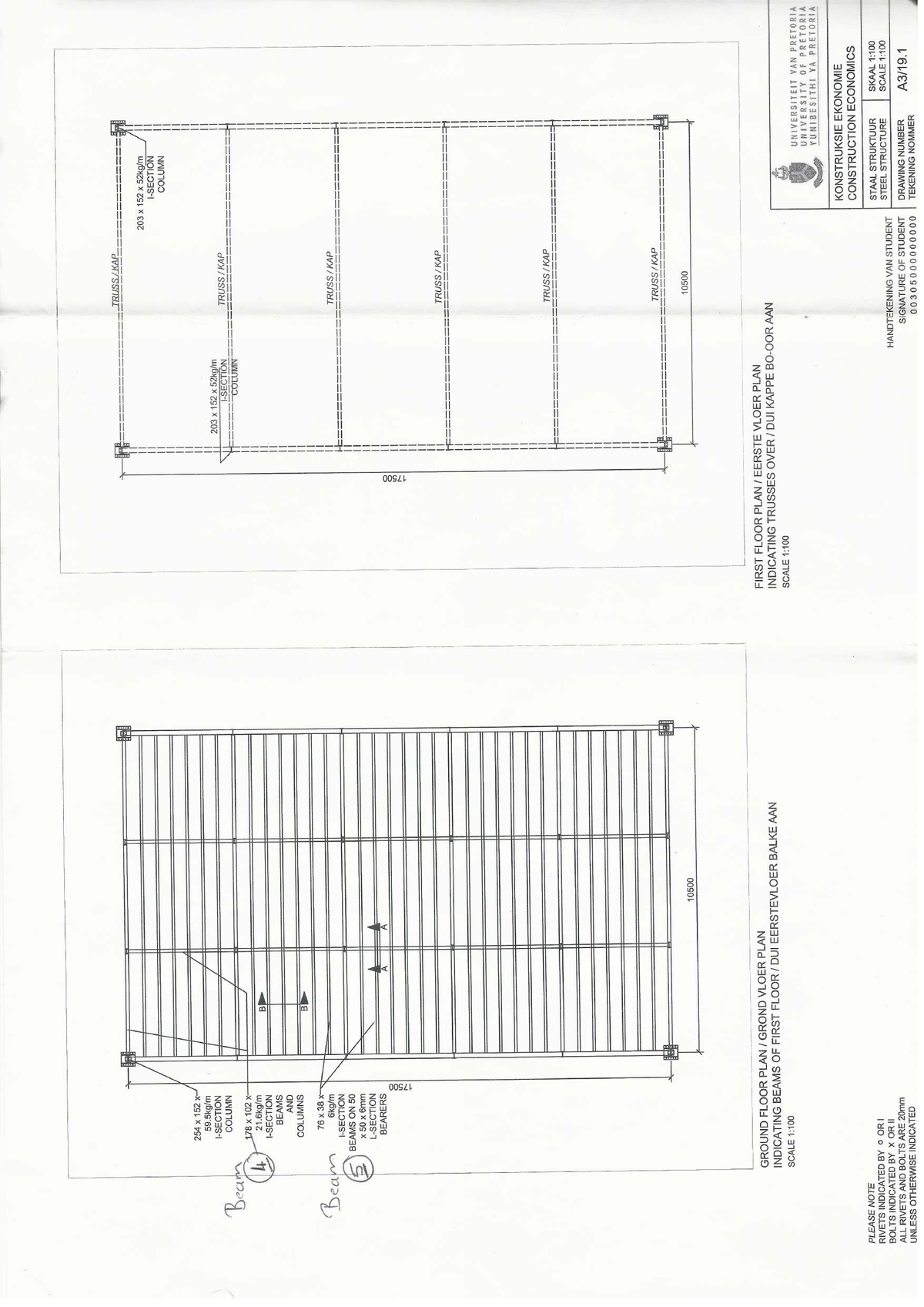 A3/19 Structural Drawings for I-Section and L-Section Components - Studocu