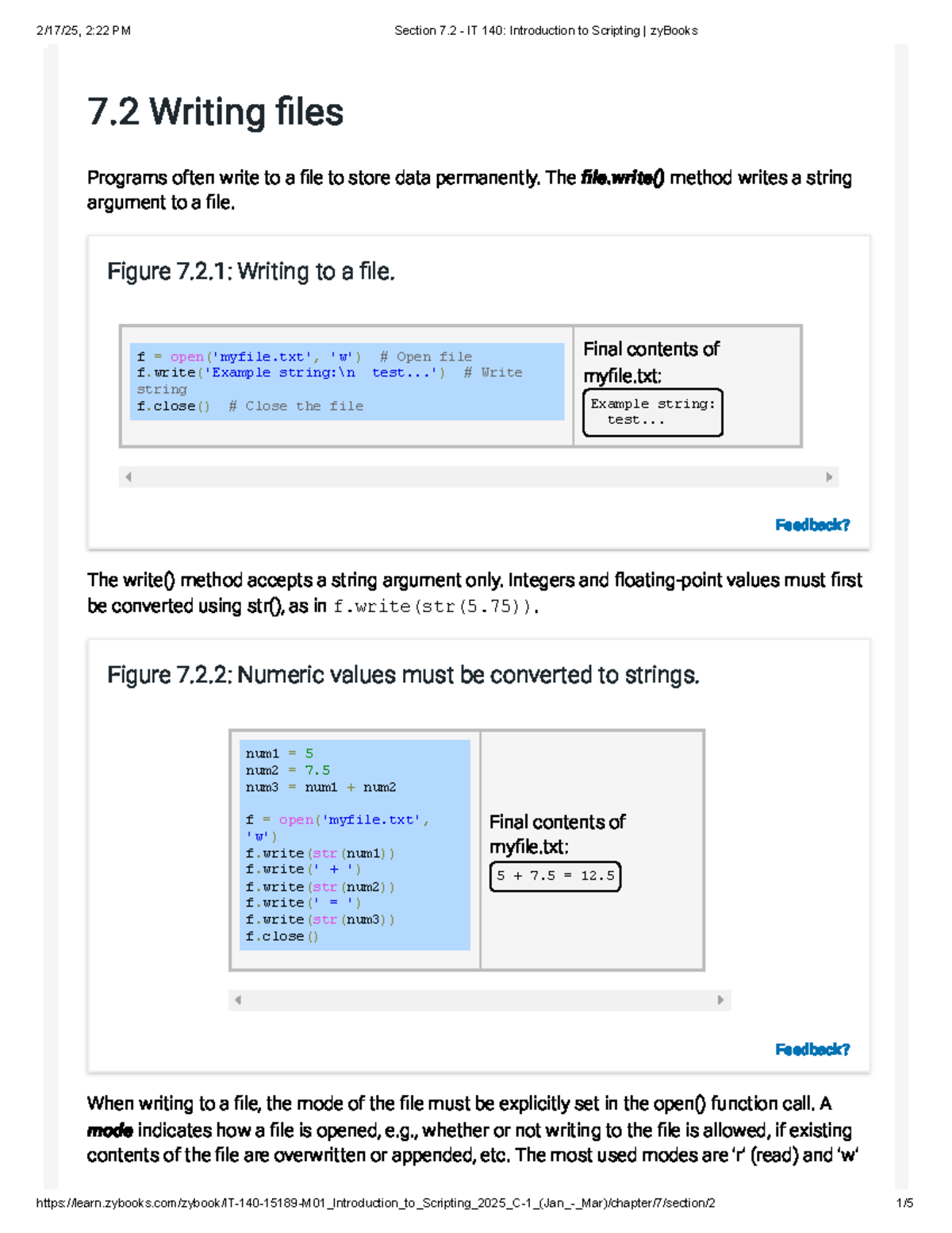 7.2 PRACTICE ASSIGNMENTS: Writing to Files and File Modes - Studocu