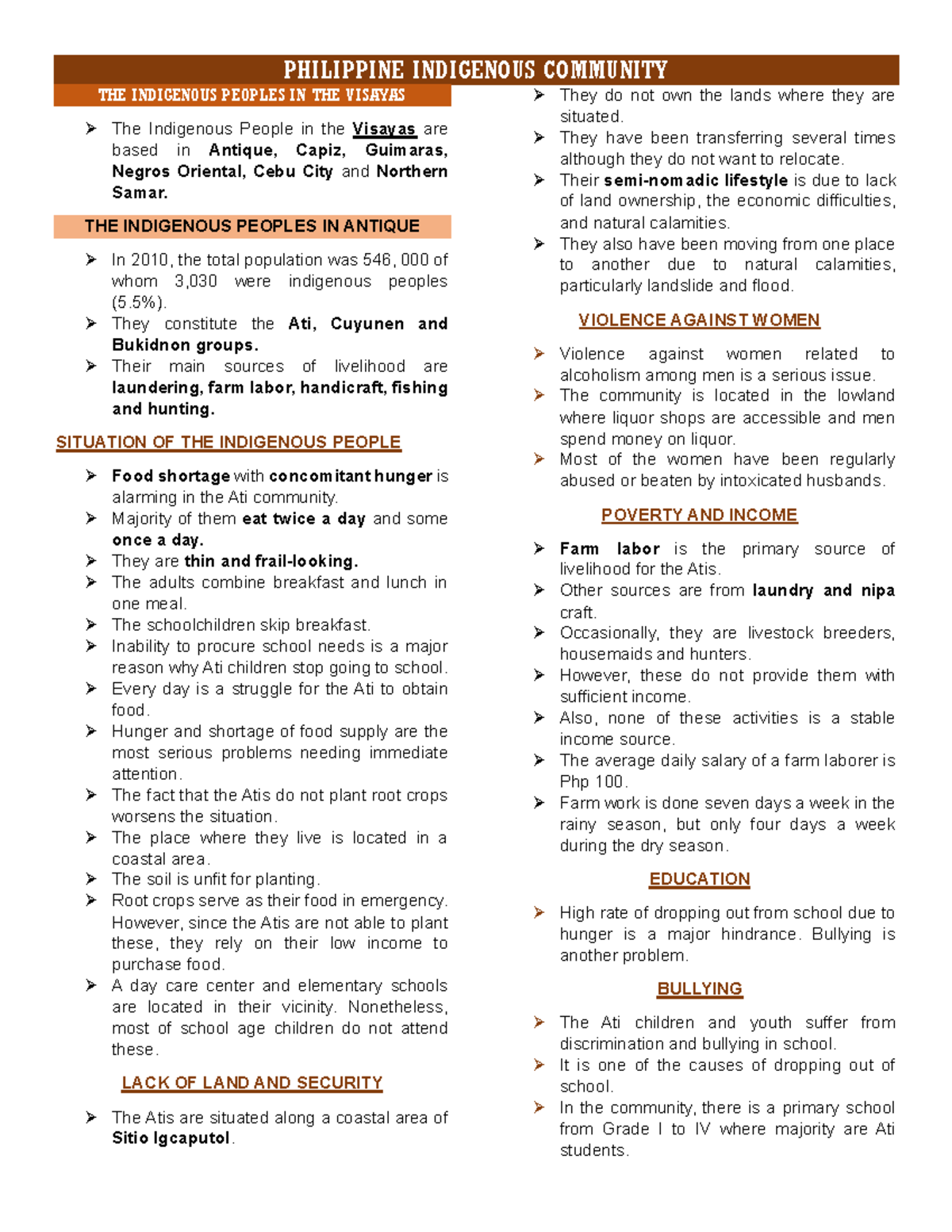 PH- Indigenous- Midterm: Challenges Faced by Indigenous Peoples in the ...