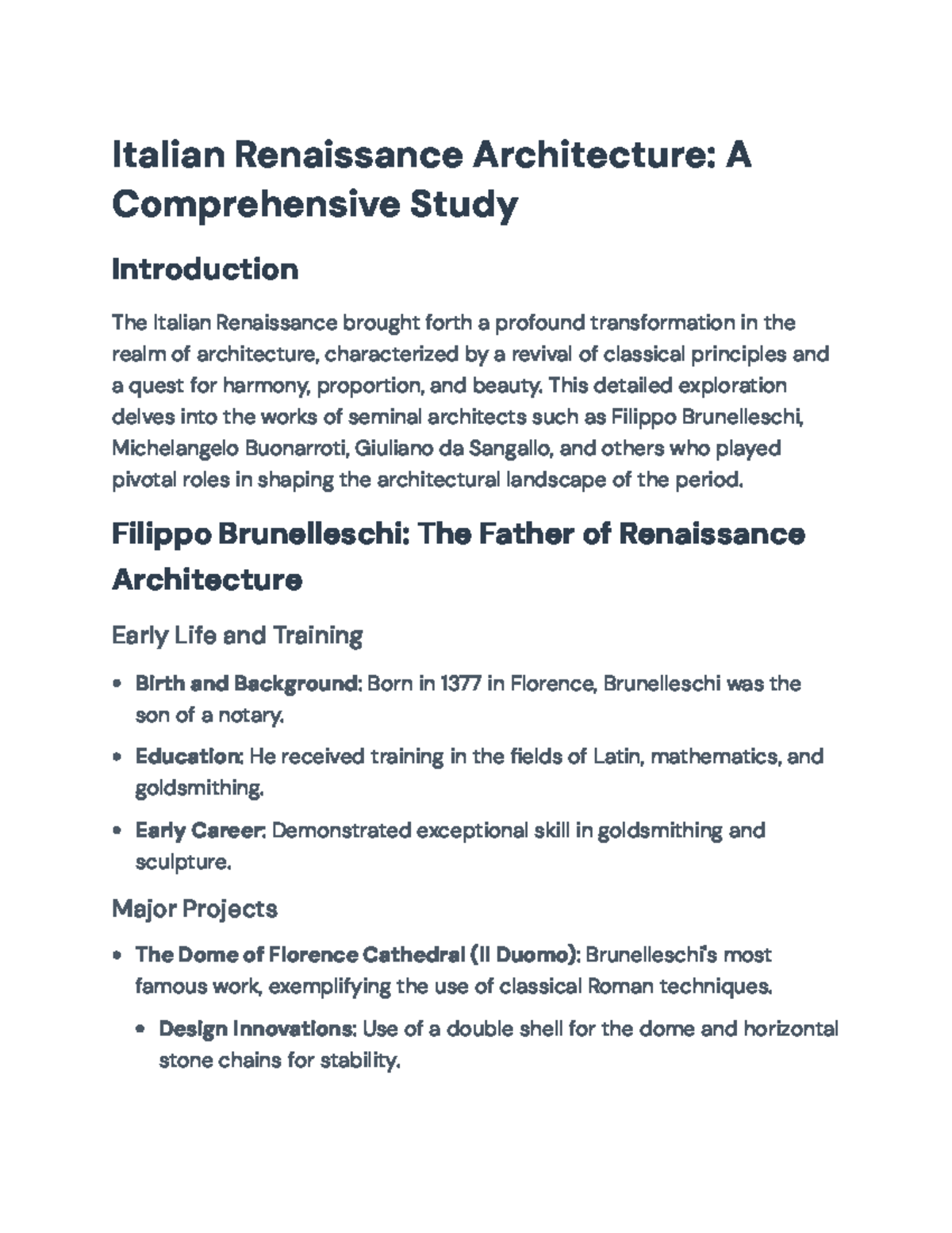 Italian Renaissance Architecture: Key Architects and Innovations ...