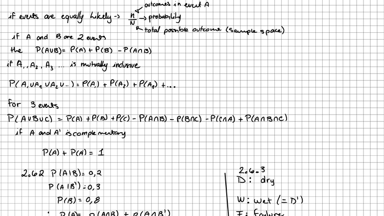 Week 2: Comprehensive Notes on Probability and Events (Course Code ...