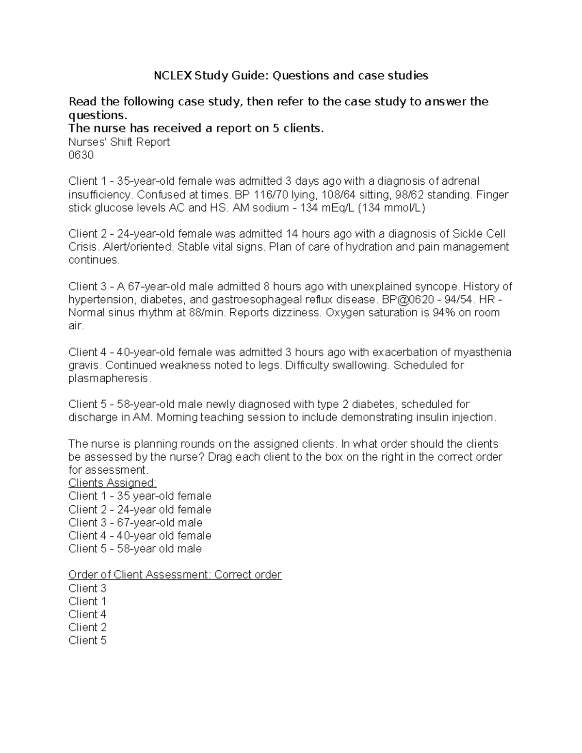 NCLEX Review: Comprehensive Study Guide with Case Studies and Questions ...