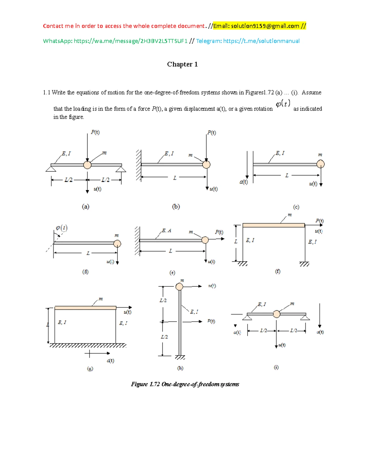 Sample - Solution Manual for Structural Analysis 6th SI by Aslam ...