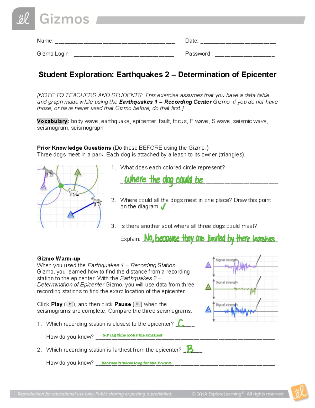 Exploring Epicenter Determination with Earthquakes Gizmos - HS Level ...