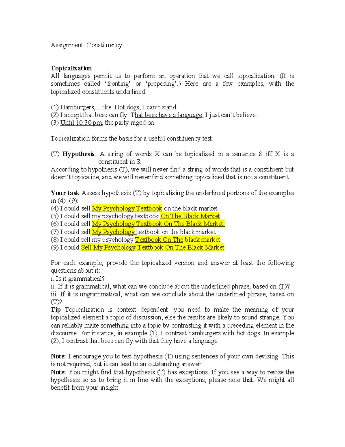 Assignment - 作业1 - Assignment: Constituency Topicalization All ...