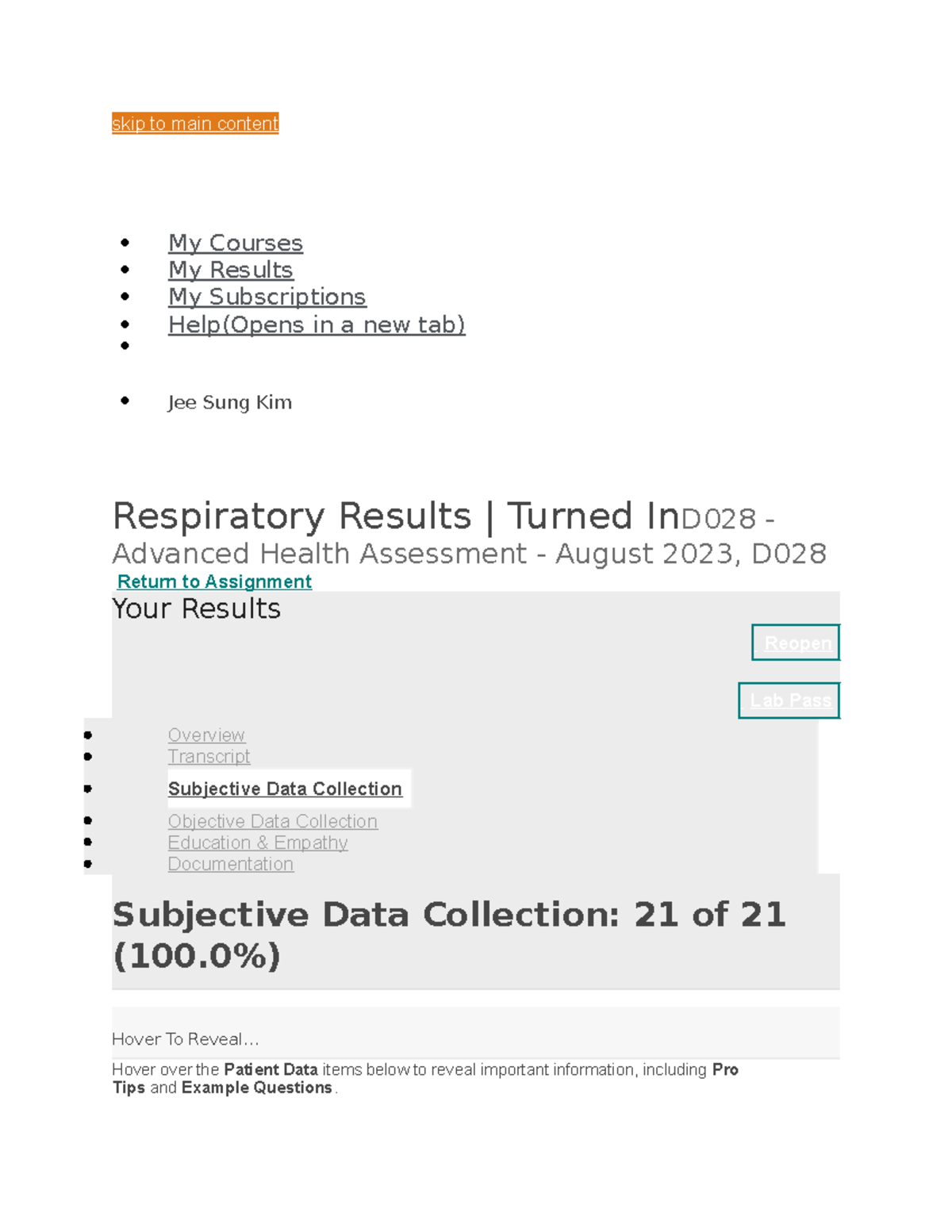 Advanced Health Assessment - Respiratory Subjective Data Collection ...