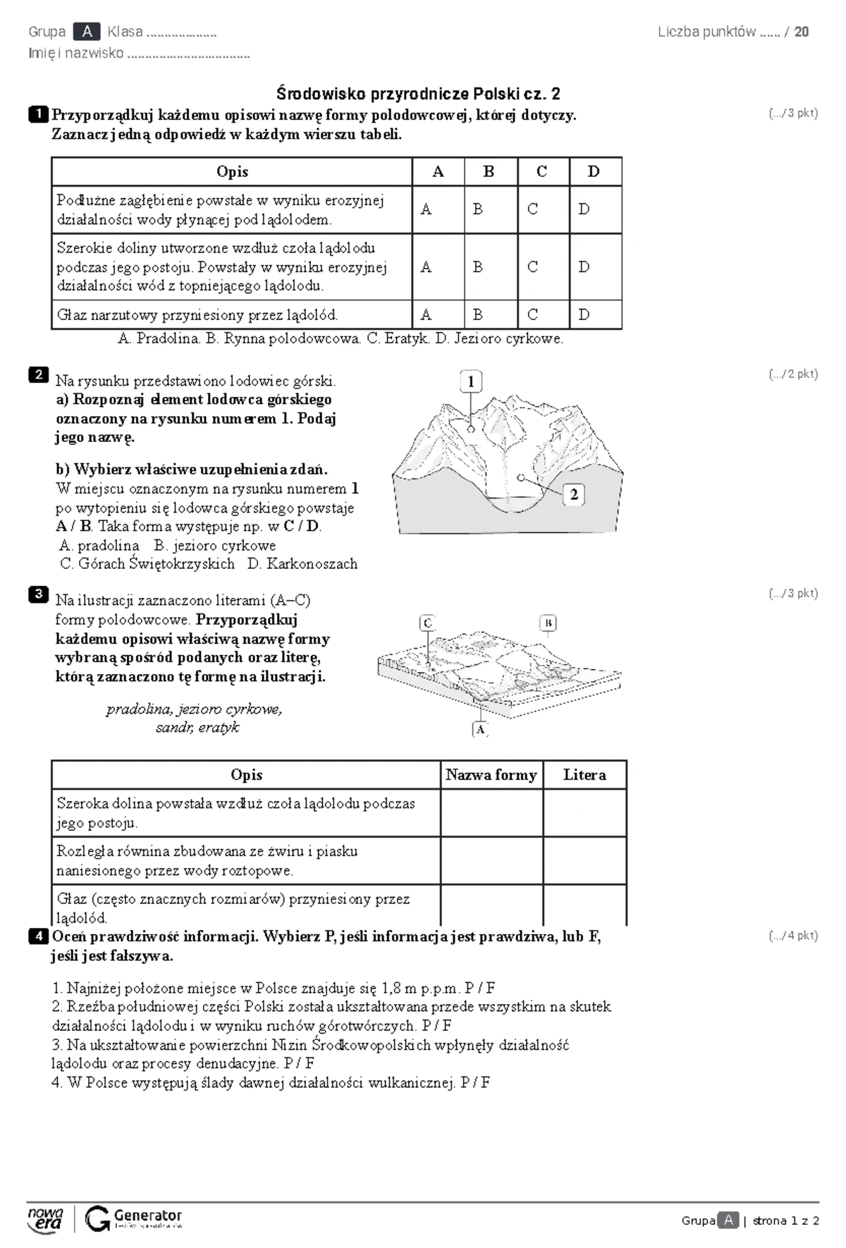 Geografia Klasa 7: Środowisko Przyrodnicze Polski - Opis Granic i Rzeźby - Studocu
