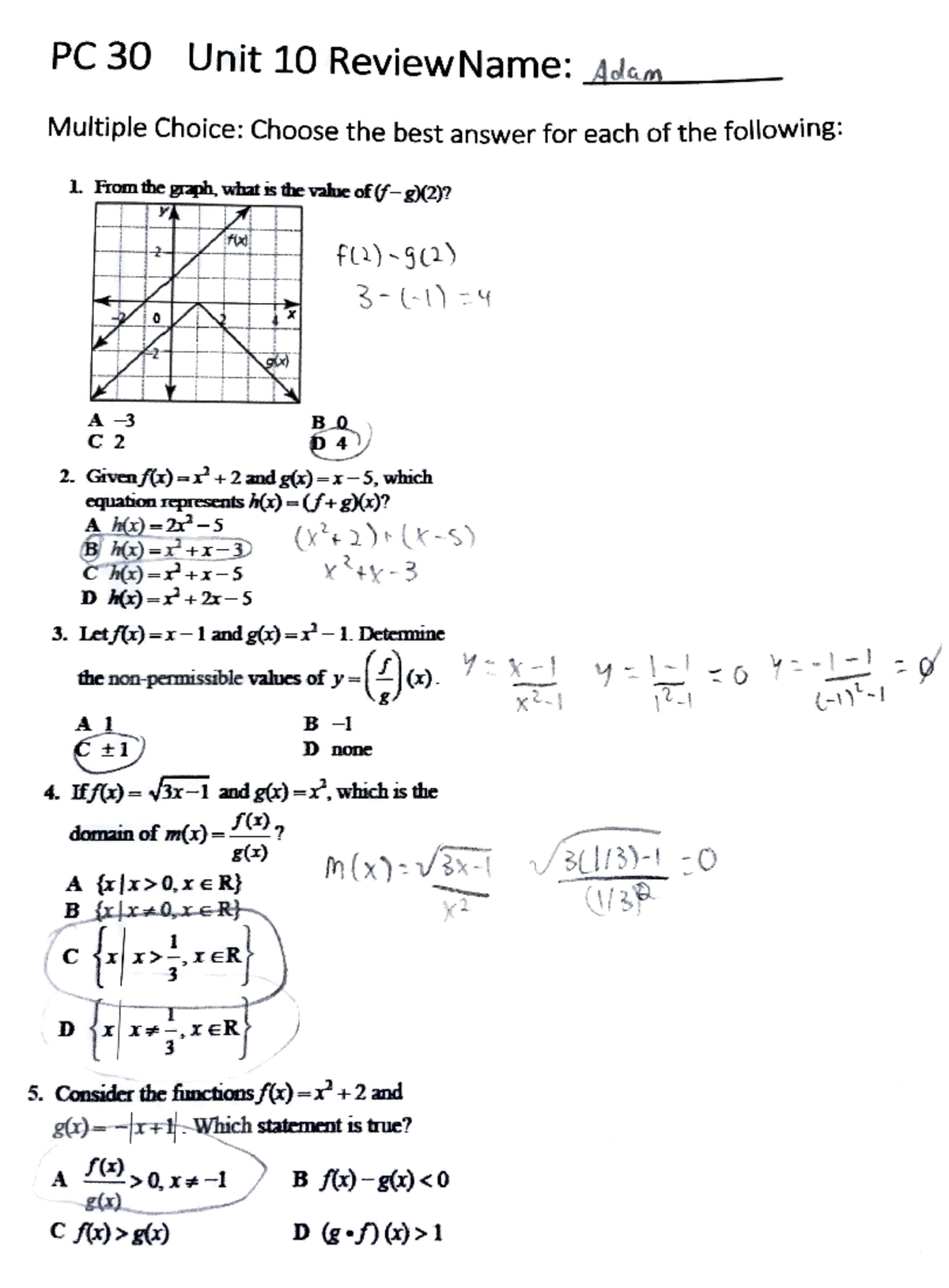Lab 10 - Lab assignment for composite functions. - PC 30 Unit 10 ...