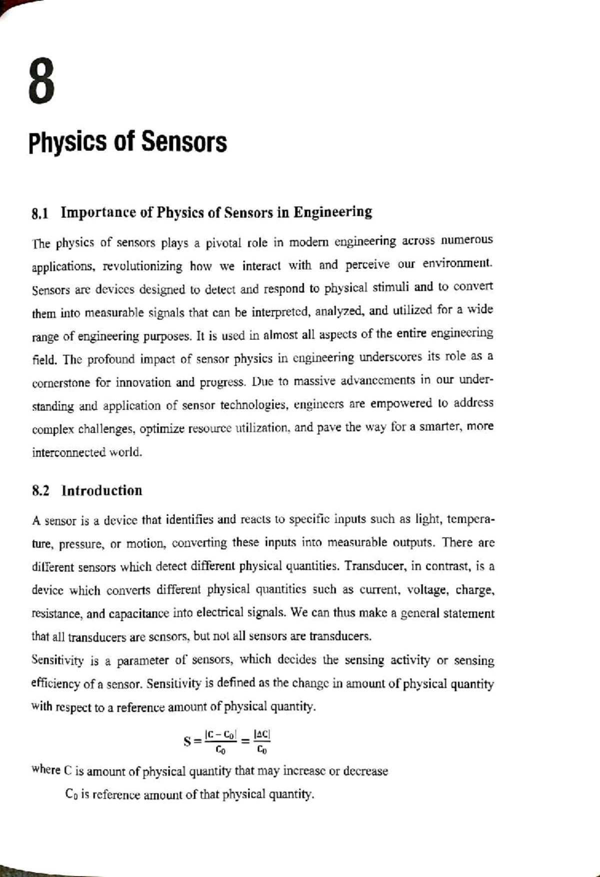 Physics of Sensors: Importance and Applications in Engineering - Studocu