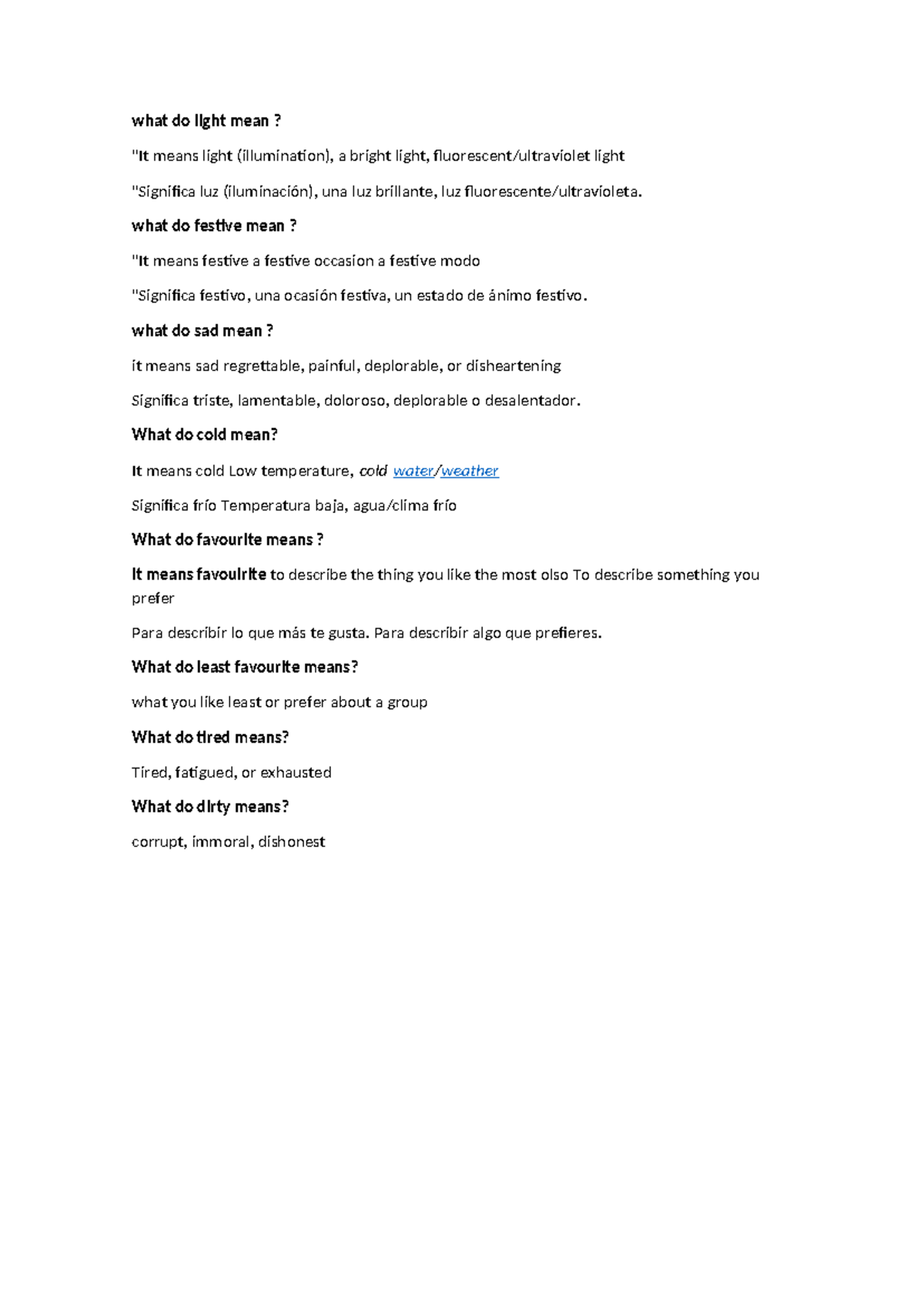 What Do Common English Words Mean? - KHKD - Studocu