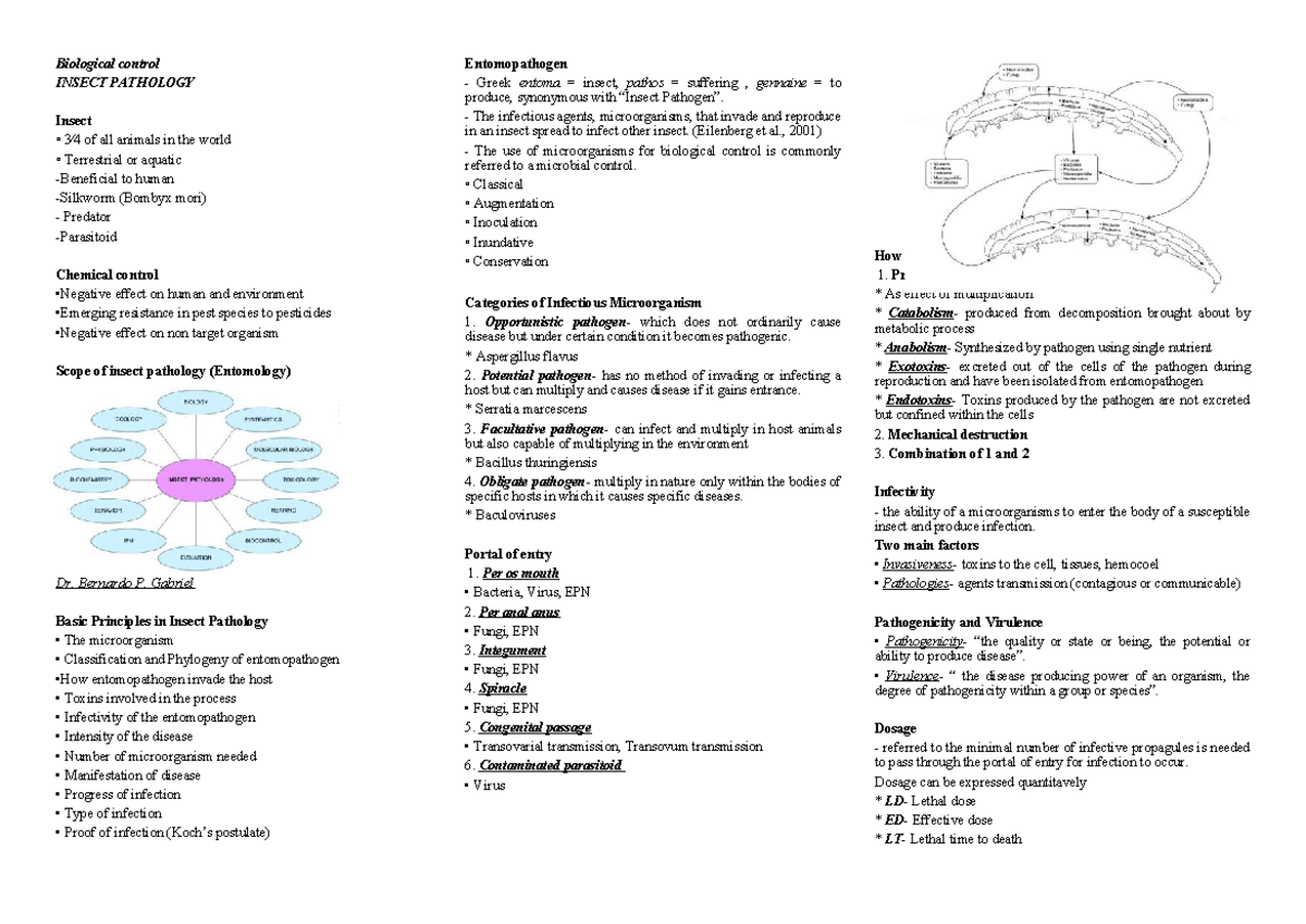 Insect Pathology: Understanding Biological Control and Pathogenicity ...