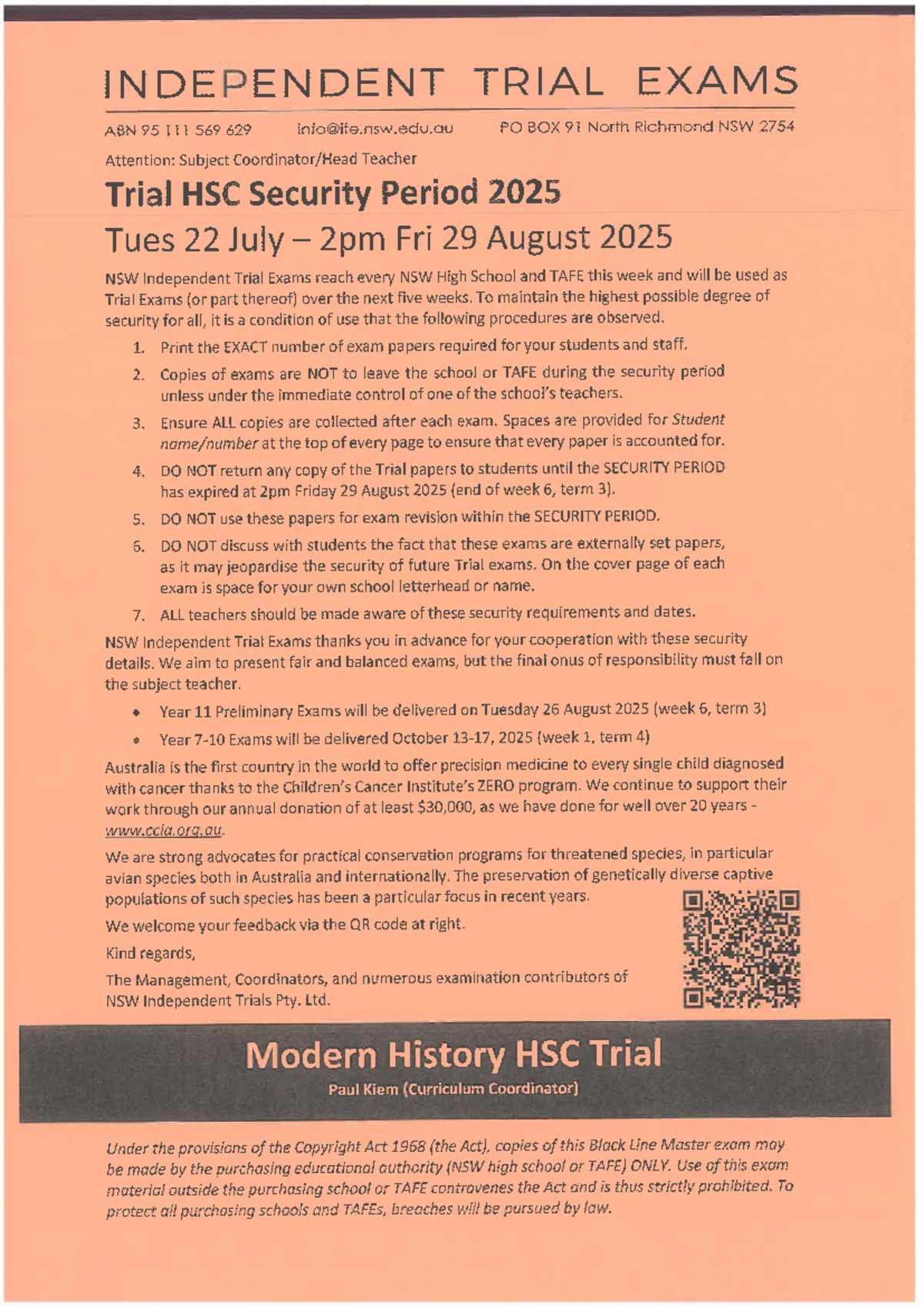 2025 HSC Modern History Trial Exam Papers - Studocu