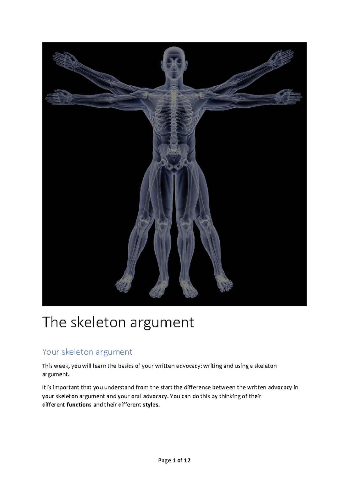 Skeleton Argument Essentials for Effective Advocacy - Studocu