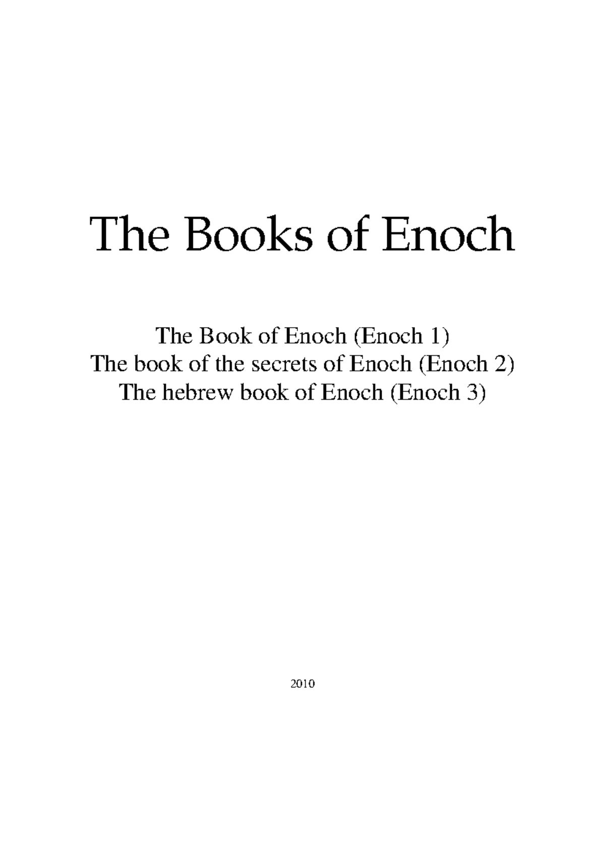The Three Books of Enoch: An In-Depth Study of Enoch 1-3 - Studocu