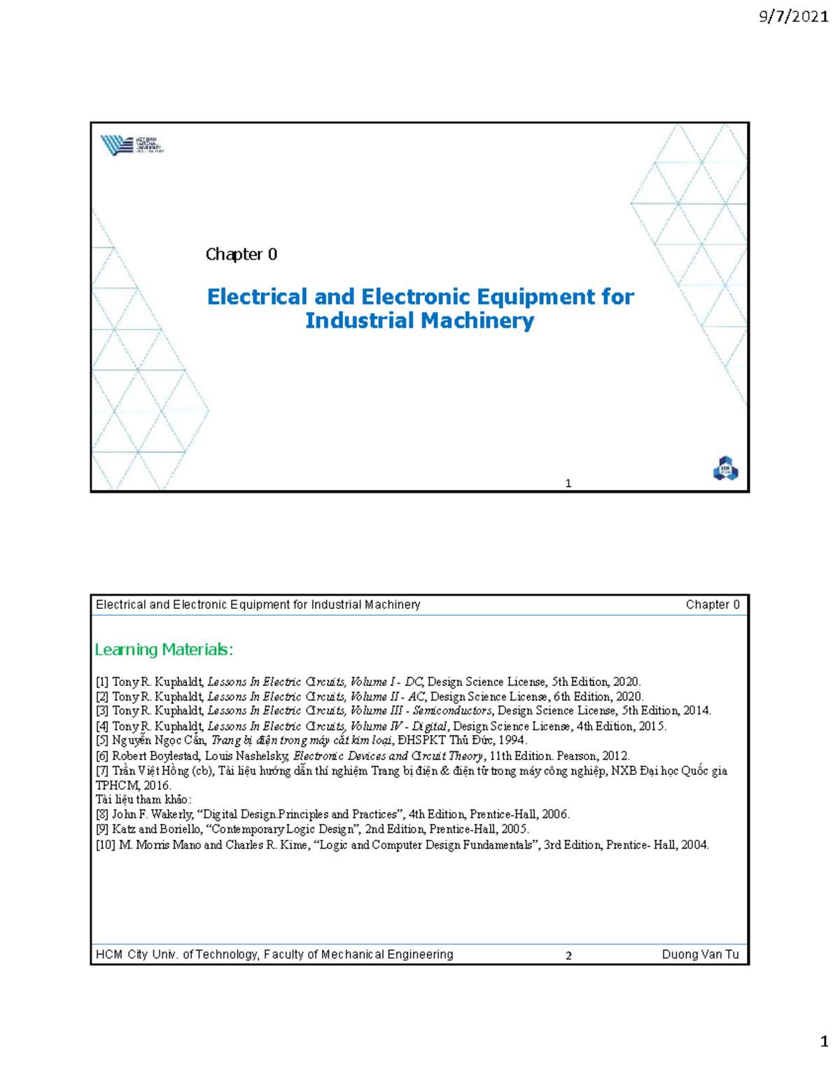 EEIM 101: Chapter 0 - Electrical & Electronic Equipment for Industrial ...
