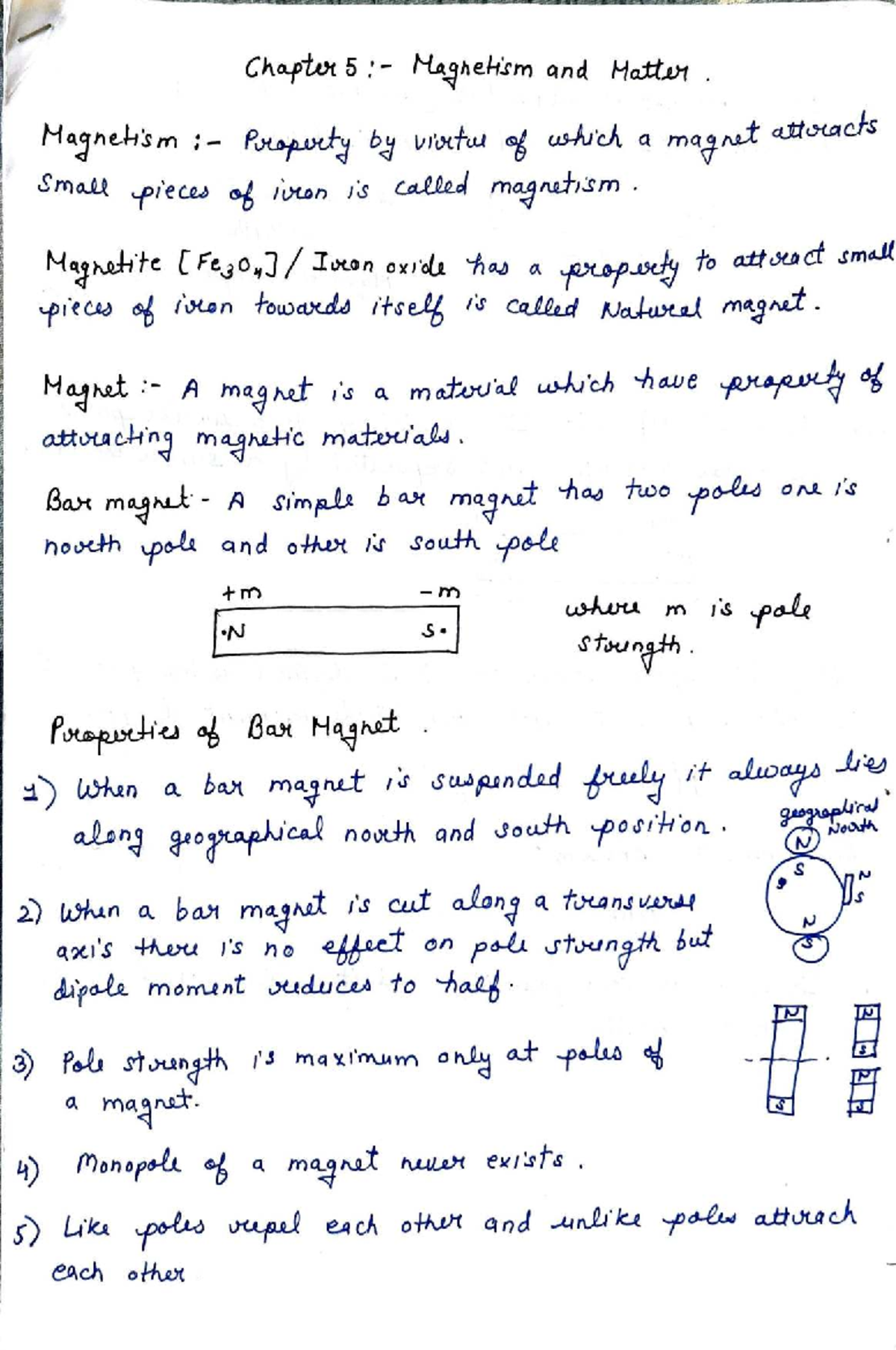 Chapter 5: Magnetism and Matter - Key Concepts and Properties - Studocu