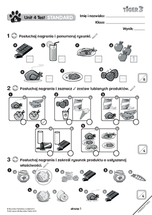 Tiger 3 Unit 5 Test PLUS - Listening Exercise and Activities - Studocu