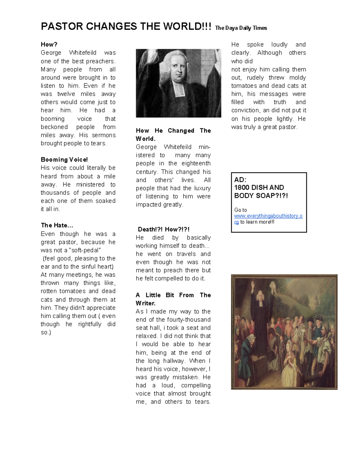 George Whitefield: Impactful Preaching in the 18th Century - Studocu
