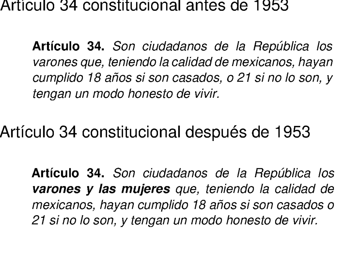 Análisis del Artículo 34 Constitucional y su Impacto en México - Studocu