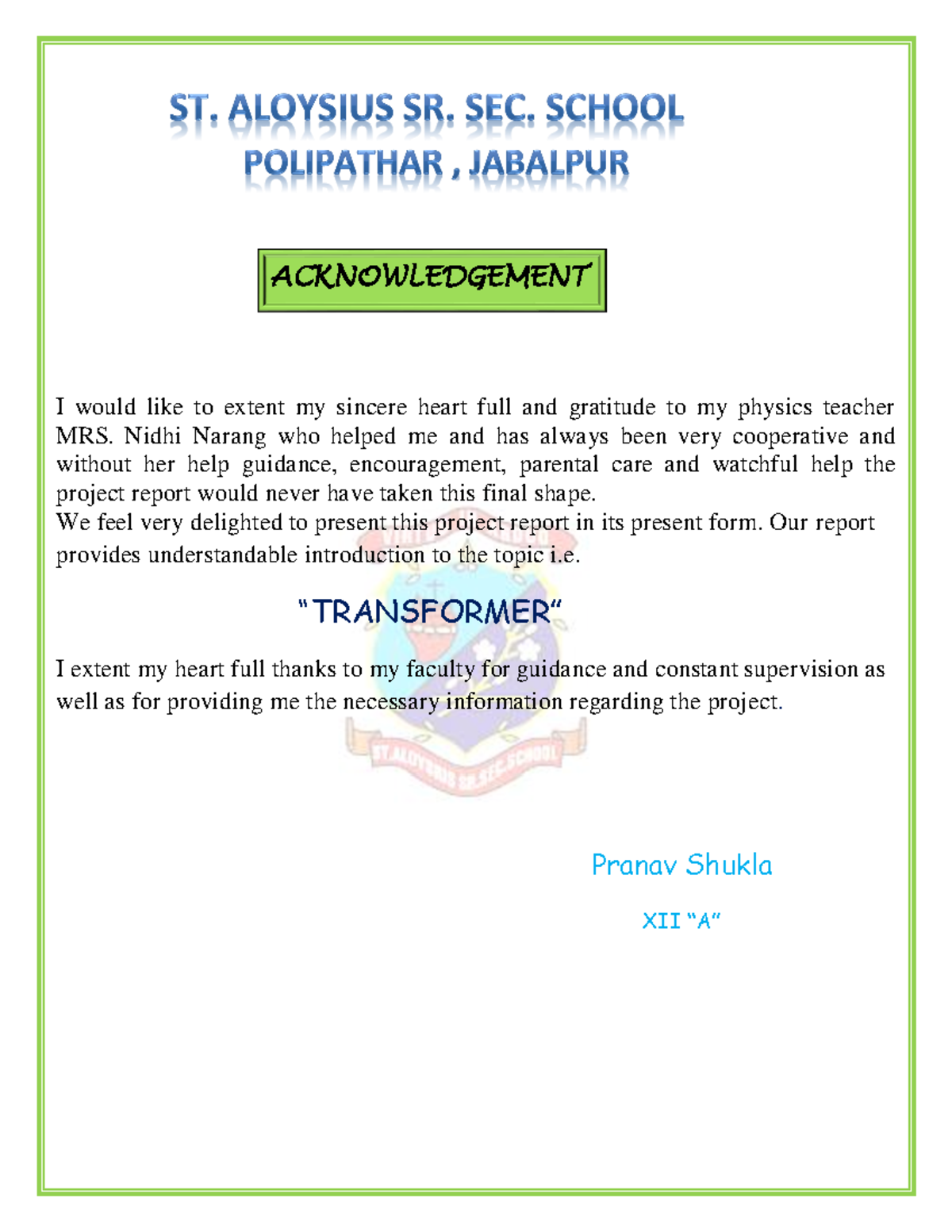 Ritik project - good work - ####### I would like to extent my sincere ...