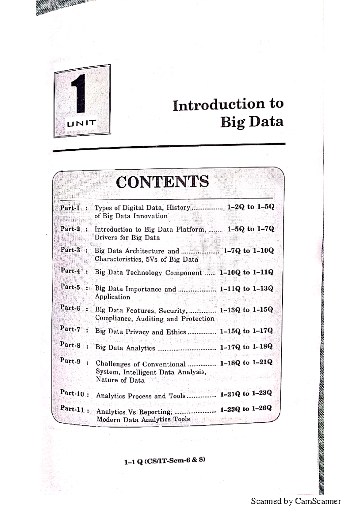 Big Data Notes Of Big Data B Tech Studocu