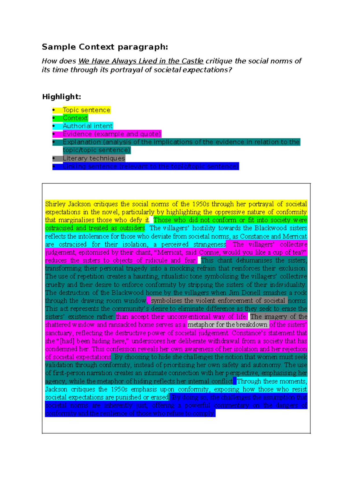 7e. Sample Context Paragraph: Critique of 1950s Social Norms in Jackson ...