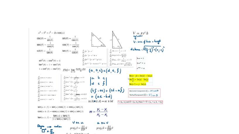 Cheat Sheet for Math Concepts - MATH 101 - Studocu